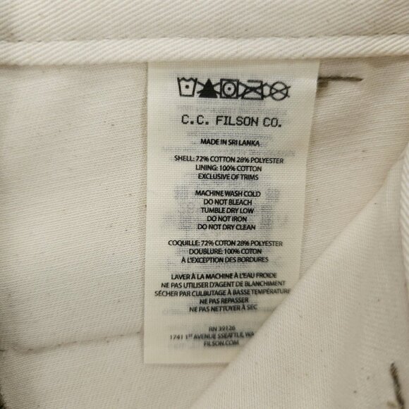 Filson | Pants | Nwt Filson Bremerton Work Pants Khaki Beige Tan Cotton ...